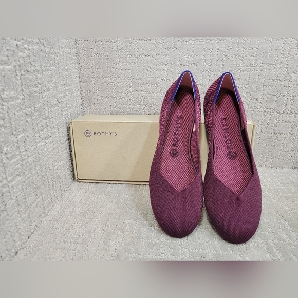 Rothy's | Shoes | Rothys The Flat Womens Size Us 95 Fig Python Round ...